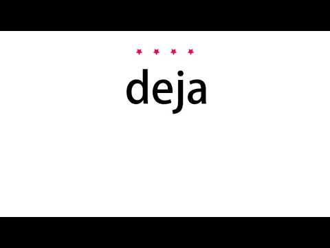 How to pronounce deja - Vocab Today