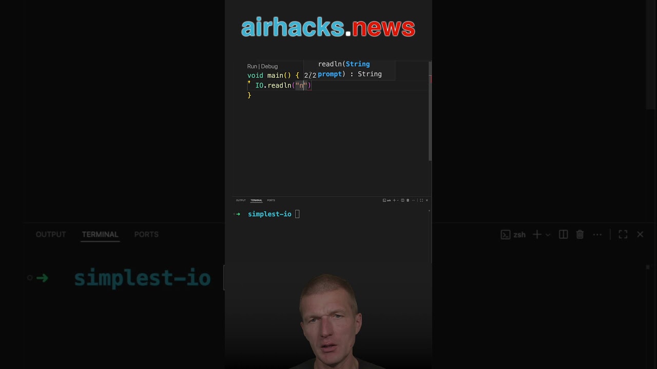 Simplest CLI User Interaction #java #shorts #coding #airhacks