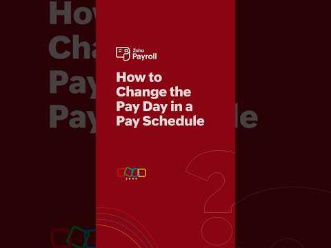 How To Change the Pay Day in a Pay Schedule