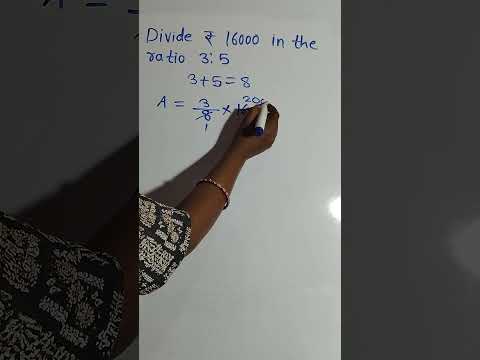 how to divide 16000 in the ratio 3:5