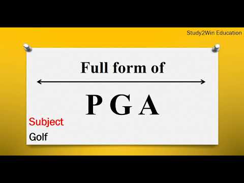 PGA ka full form | Full form of PGA in English | Subject - Golf
