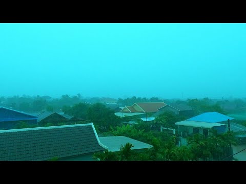 Super Heavy Rain In Siem Reap Today (10th September 2021)🌱Life in Cambodia