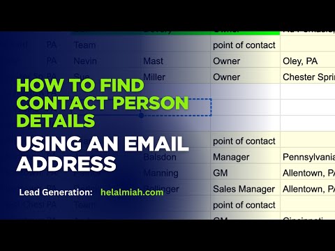 How to Find Contact Person Details Using an Email Address