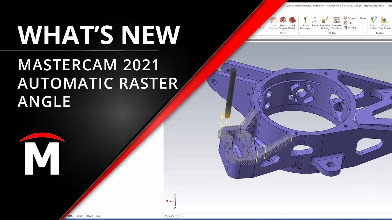 What's New Mastercam 2021 - Automatic Raster Angle