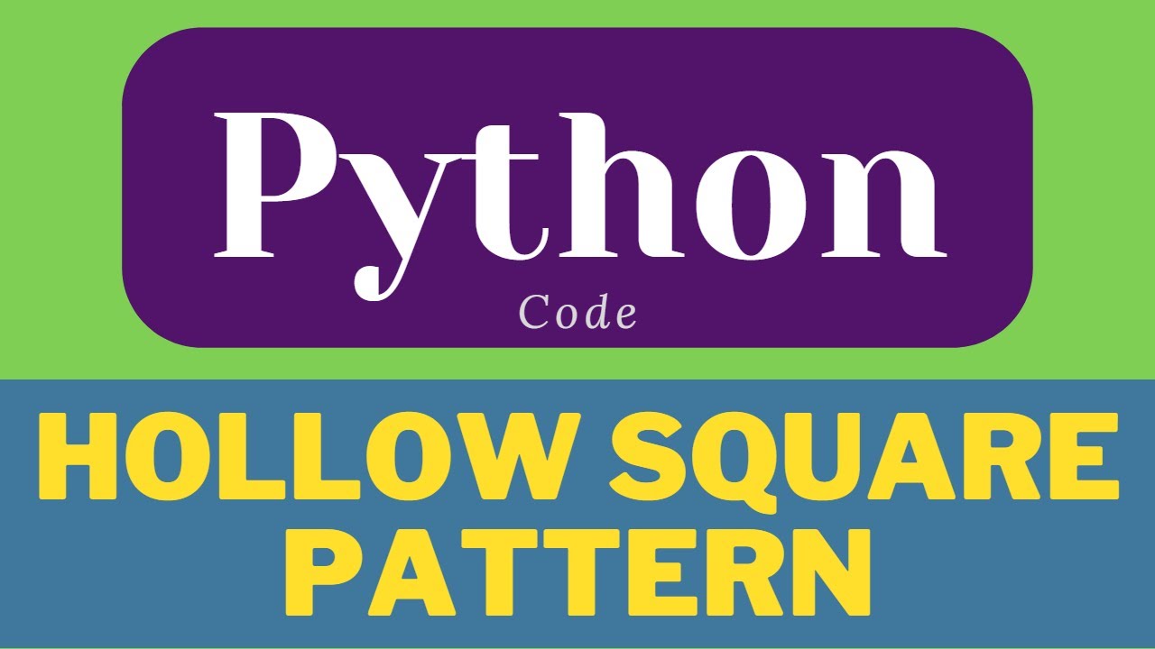 Hollow Square Pattern in Python * Pattern Program in Python  * #shorts  #python #ytshorts #education