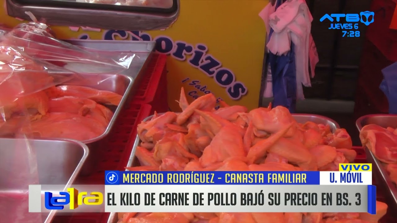 Baja el precio del kilo de pollo en el mercado Rodríguez de La Paz ...