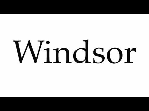 How to Pronounce Windsor