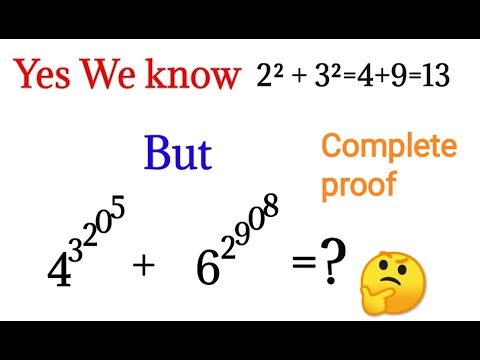 4^(3^(2^(0^5))) + 6^(2^(9^(0^8))) Challenging question 99% you are not able to solve #acdoubtsolver