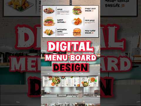 Design Digital menu board signage & Restaurant food menu design #restaurantmenu