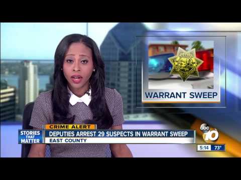 Deputies arrest 29 suspects in warrant sweep