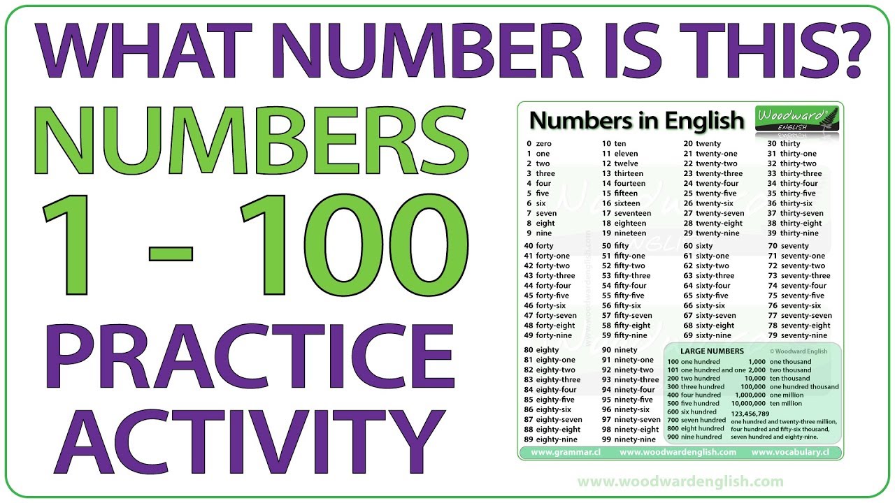 What number is this? Numbers 1-100 English practice activity | Lean English Numbers