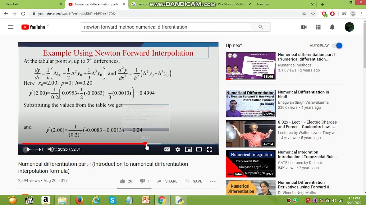Numerical differentiation in python newtons difference method
