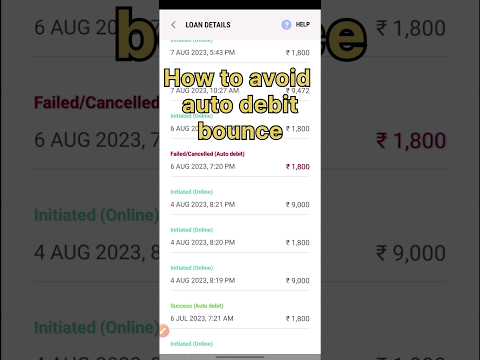 how to avoid auto debit bounce || #emi #finance #ytshorts