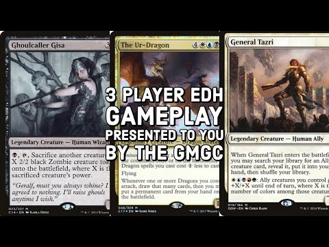 The GMGC - 3 player EDH gameplay The Ur-Dragon vs Ghoulcaller Gisa vs ...