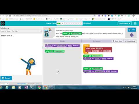 Hour of Code Explanation - Dance Party