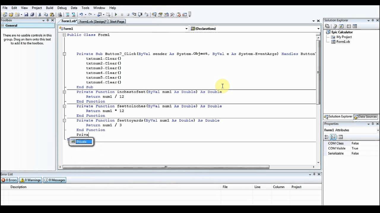 Visual Basic Tutorial: Unit Converter Part 2