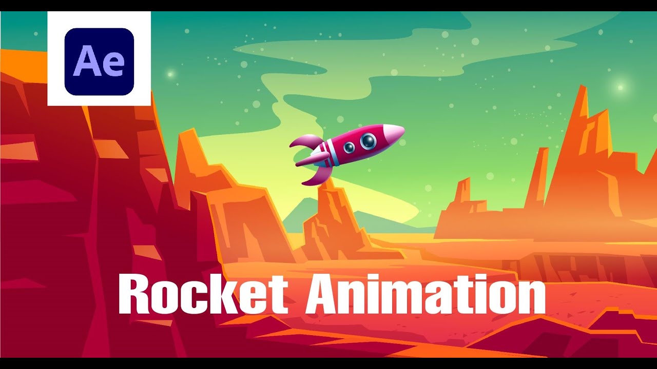 How to animate a rocket with fire in after effects [AE tutorial]