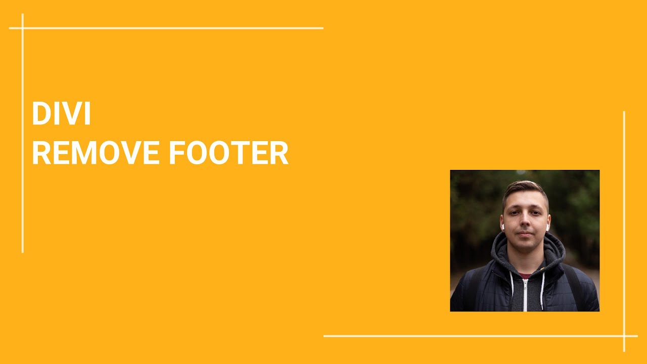 How to remove footer in Divi theme Wordpress