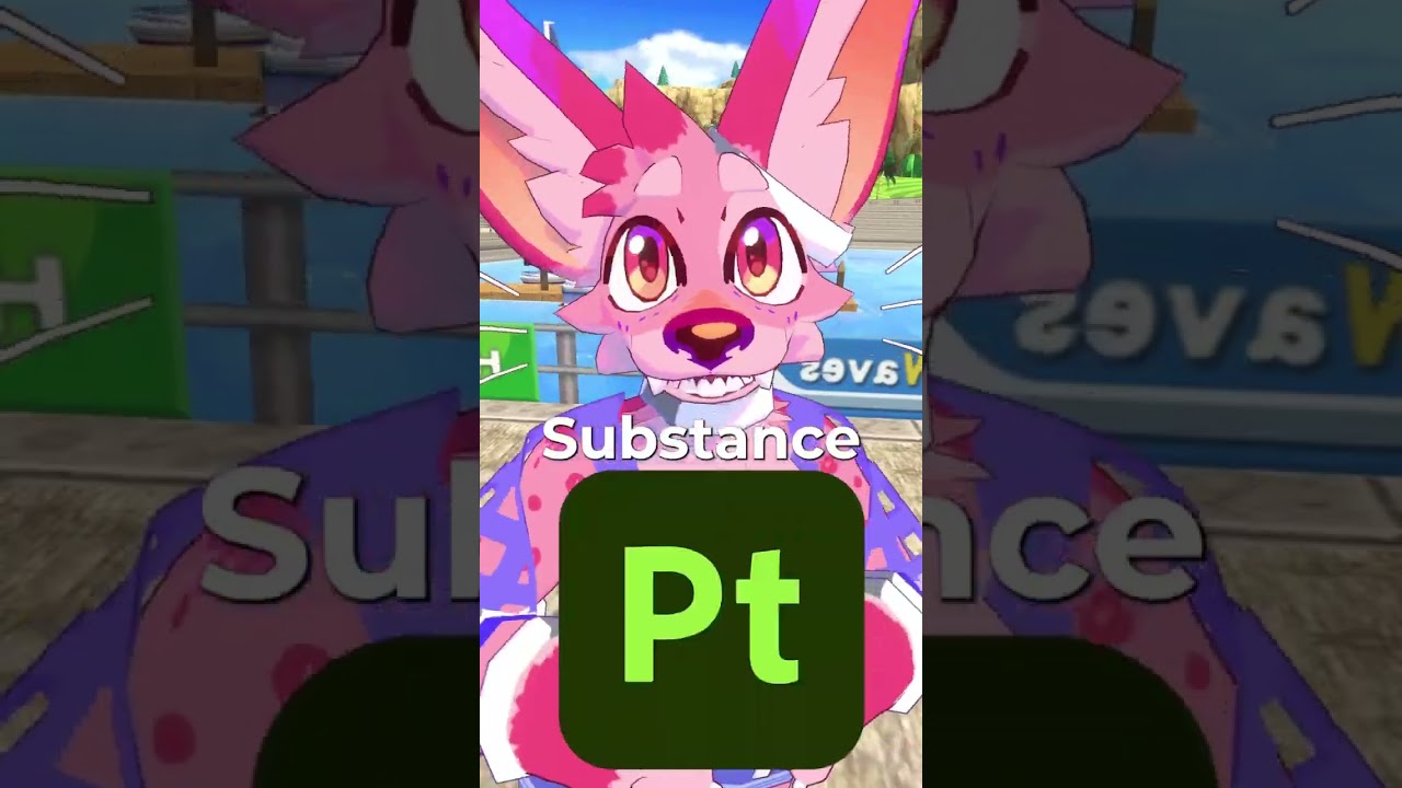USE TEXTURES IN SUBSTANCE PAINTER #vrchatavatar #furry #vrchatfbt #3dmodeling #3drendering