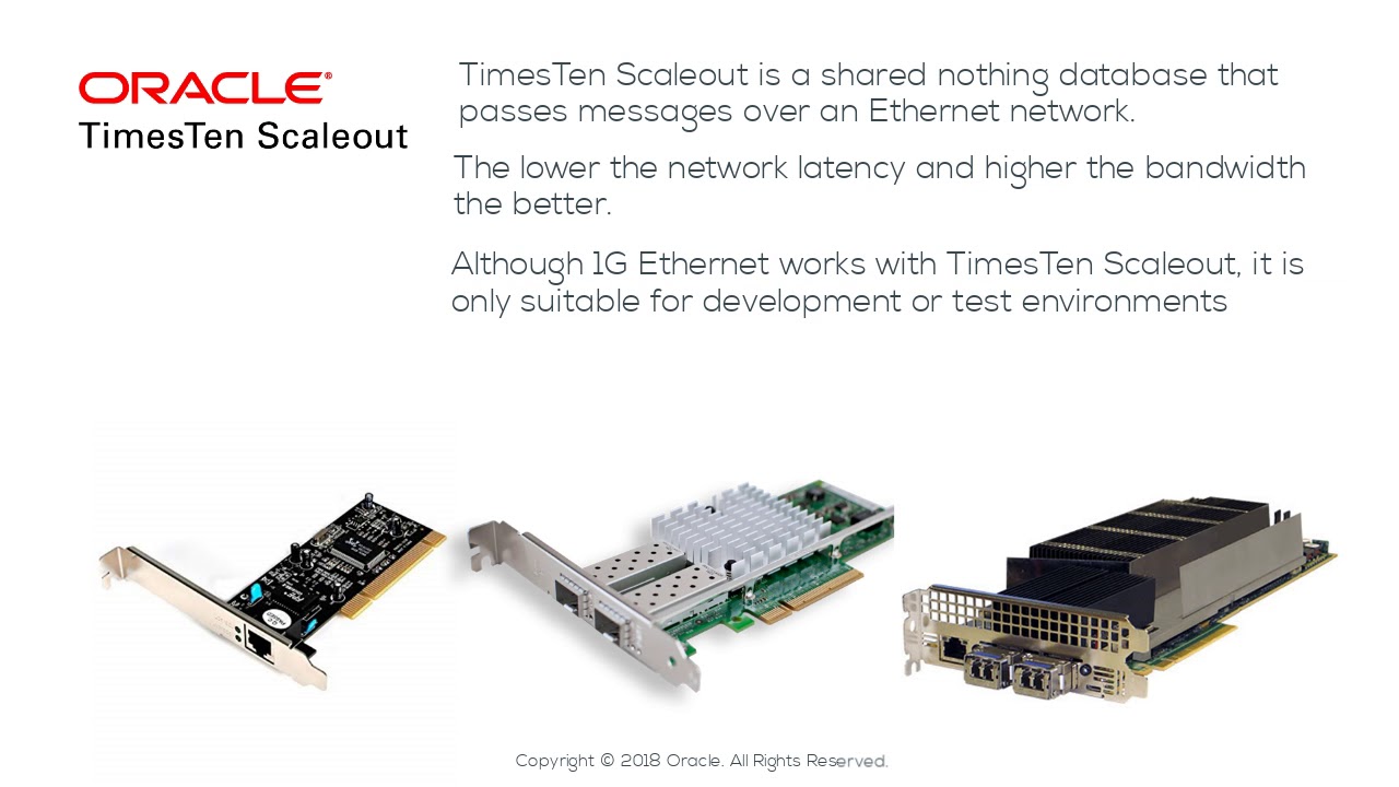 SQLMaria TimesTen Scaleout Hardware