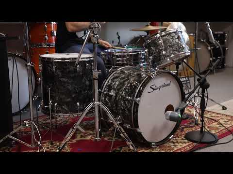 1960s Slingerland 14x20 8x12 and 16x16 Black Diamond Pearl | Reverb