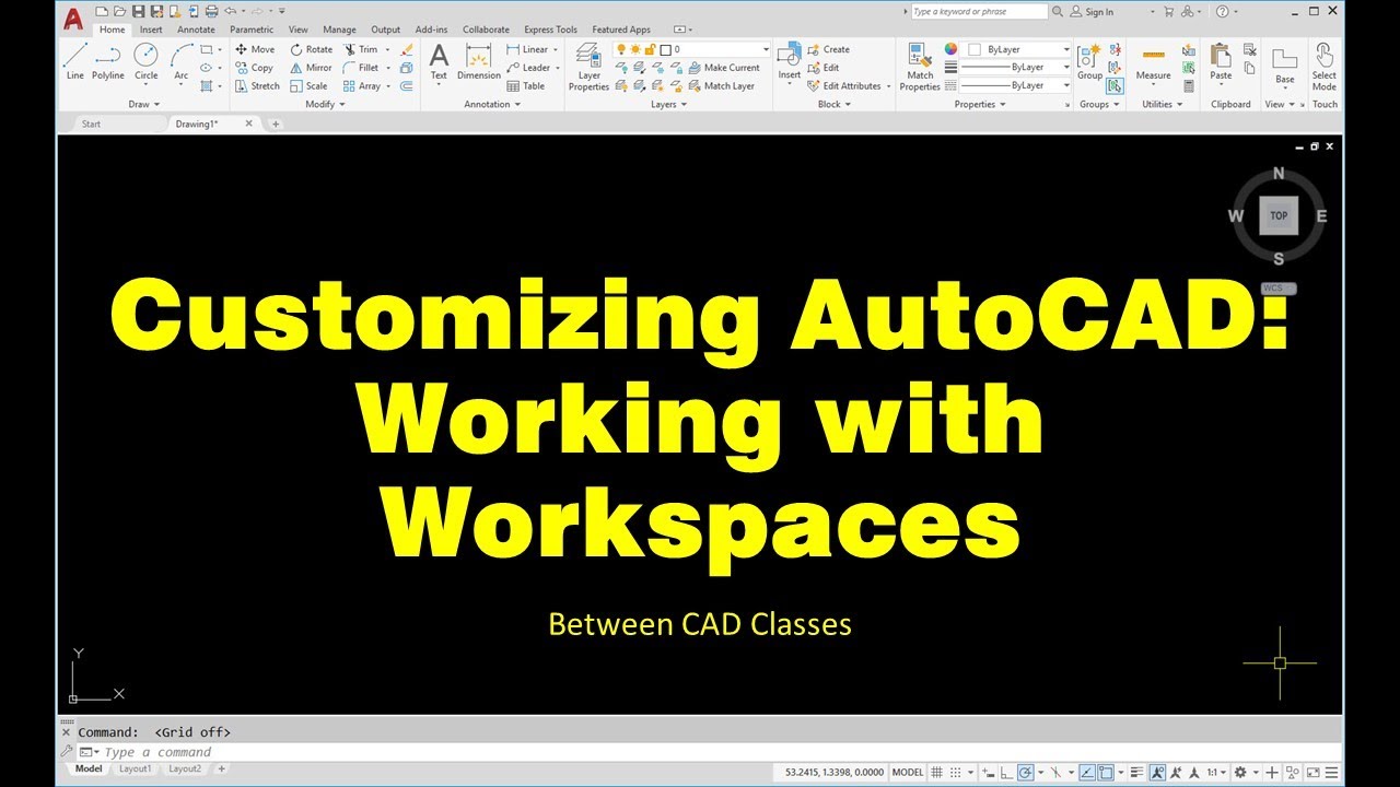 Customizing AutoCAD: Working with Workspaces
