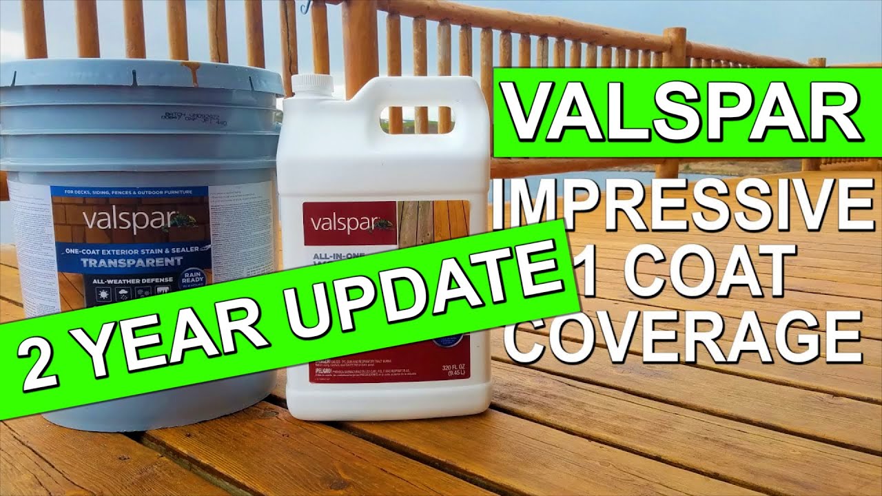 VALSPAR One Coat Exterior Stain and Sealer UPDATE!!! | Staining A Deck