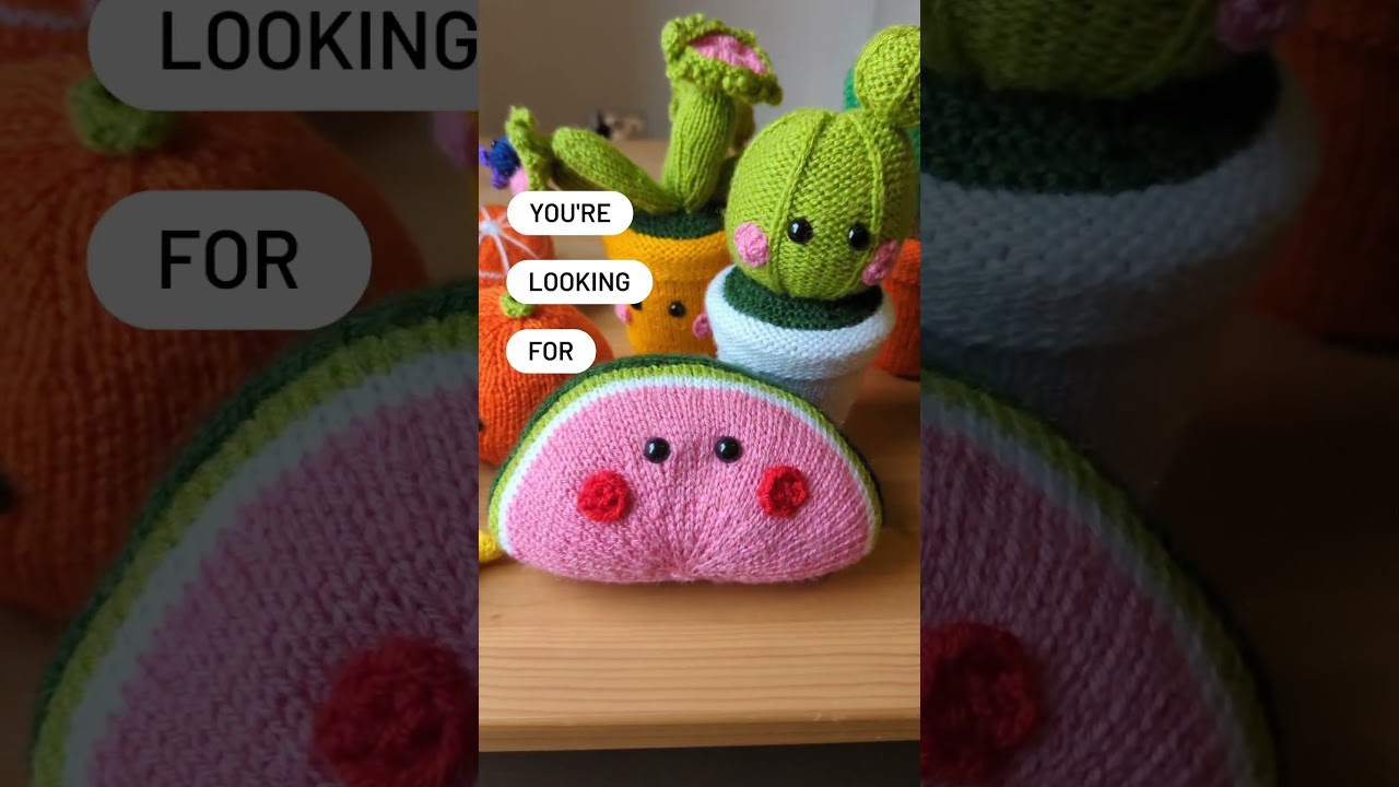 Looking for cute knitted toy patterns? 🍊🌵 #knitting #knittingpattern