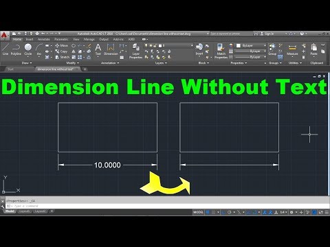 AutoCAD Dimension Line Without Text
