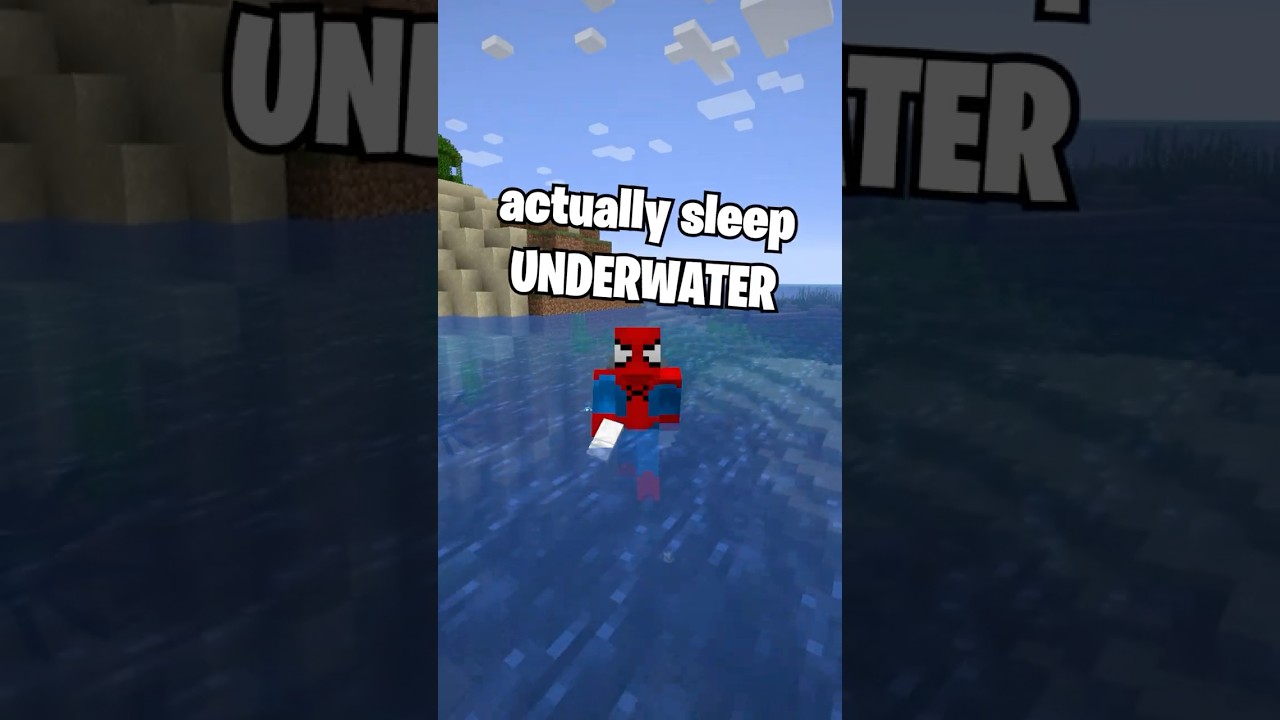 Did You Know You Could SLEEP UNDERWATER in Minecraft? #minecraft #Ghast #happyGhast #camman18