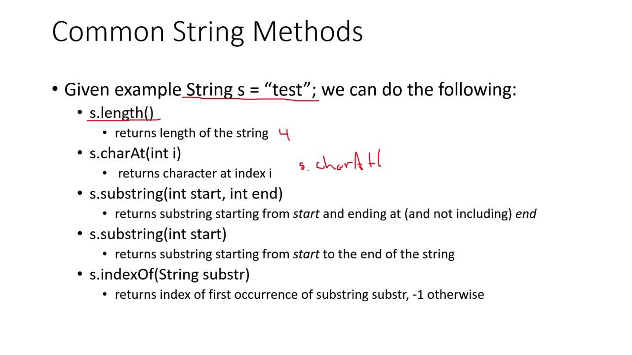 Strings in Java - AP Computer Science Lesson 10
