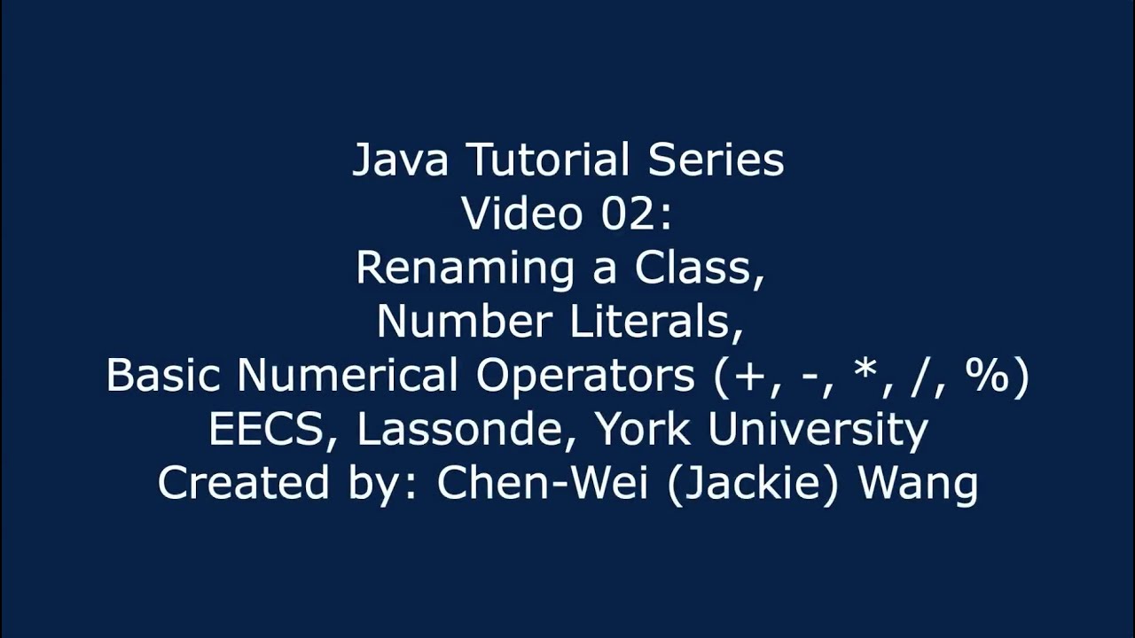 EECS1021 Java Tutorial 02