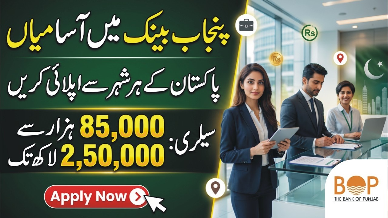 Punjab Bank Jobs 2026 | How To Apply Bank Of Punjab Jobs 2026 | Latest Fresh Graduate Jobs |BOP Jobs