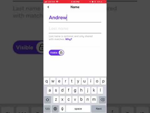 How to CHANGE NAME on HINGE?