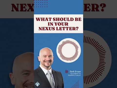 Nexus Letters: What you need in a nexus letter to help your VA claim or appeal. #shorts