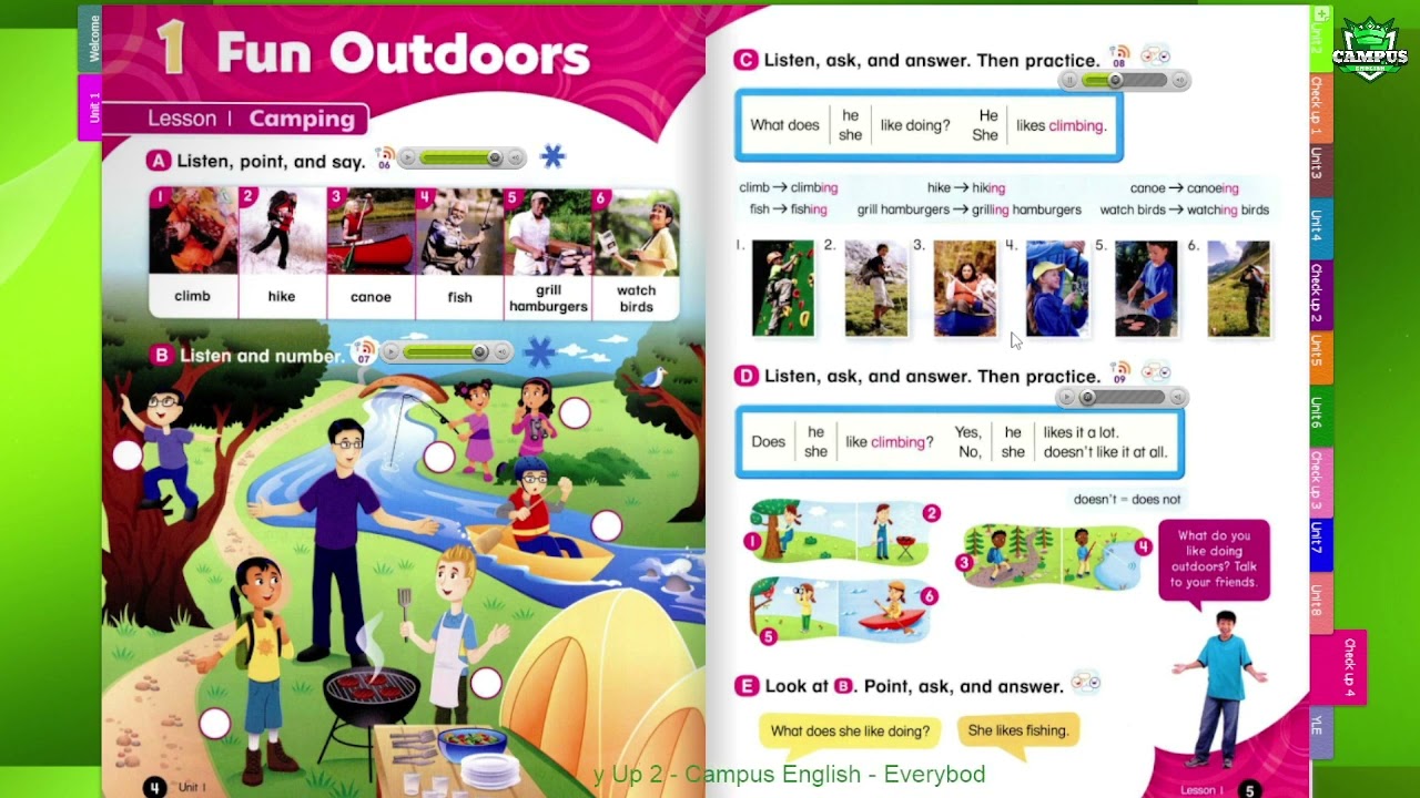 Everybody Up 4 - Unit 1 - Fun Outdoors - Lesson 1 - Camping