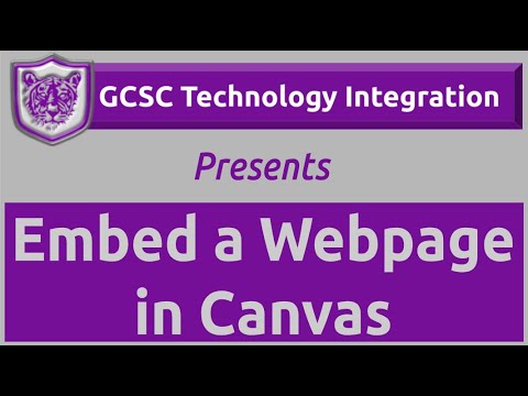 Embed a Webpage in Canvas