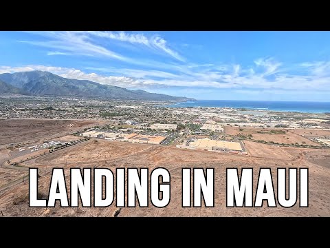 Landing Maui Hawaii Kahului Airport Hawaiian Airlines