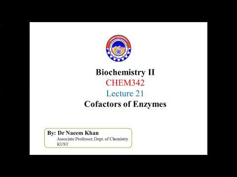 Biochemistry (cofactors of enzymes) by Dr. naeem