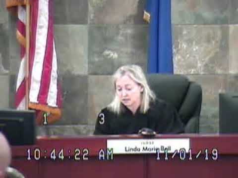 Kim Blandino in front of Linda Bell Chief Judge Clark County District Court