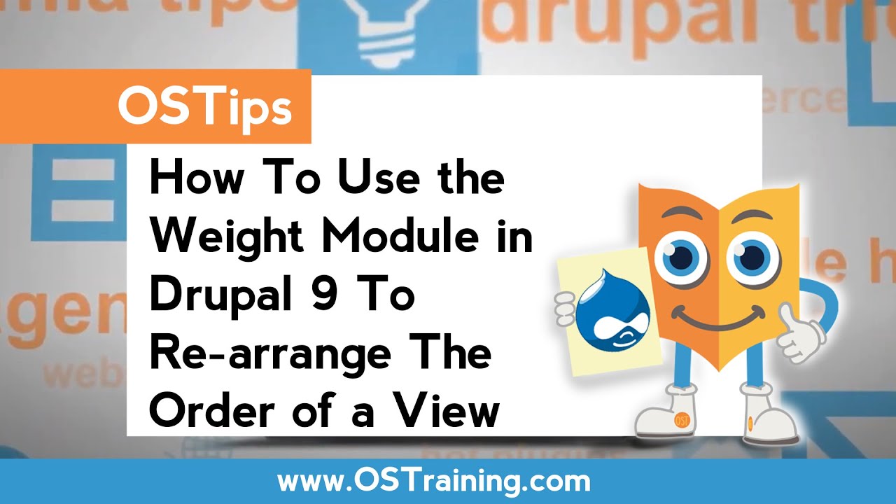 How To Use the Weight Module in Drupal 9 To Re-arrange The Order of a View