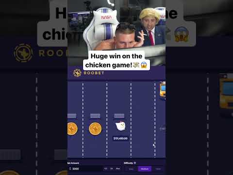 STEVEWILLDOIT WON THE CHICKEN GAME ๐๐ - #stevewilldoit #roobet #missionuncrossable #chickengame
