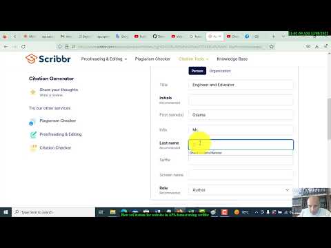 How to make Citation for website in APA format using scribbr
