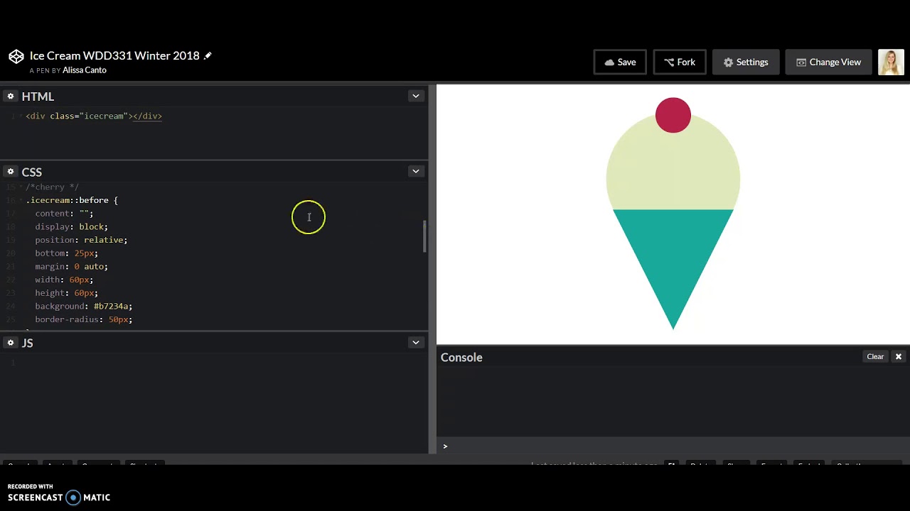 WDD331 Week 04 Making Shapes with CSS - 1 Div