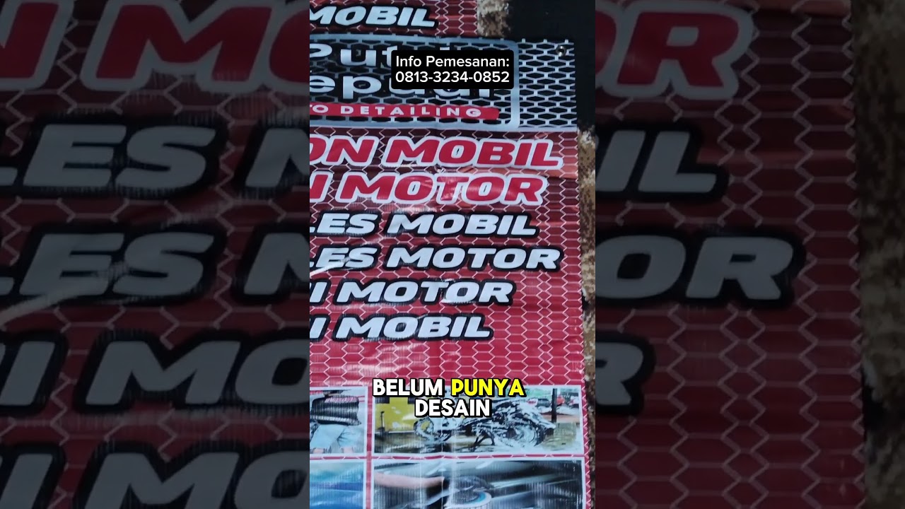 BANNER SALON MOBIL CUCI MOTOR GRATIS DESAIN #shorts