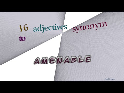 amenable - 16 adjectives which mean amenable (sentence examples)