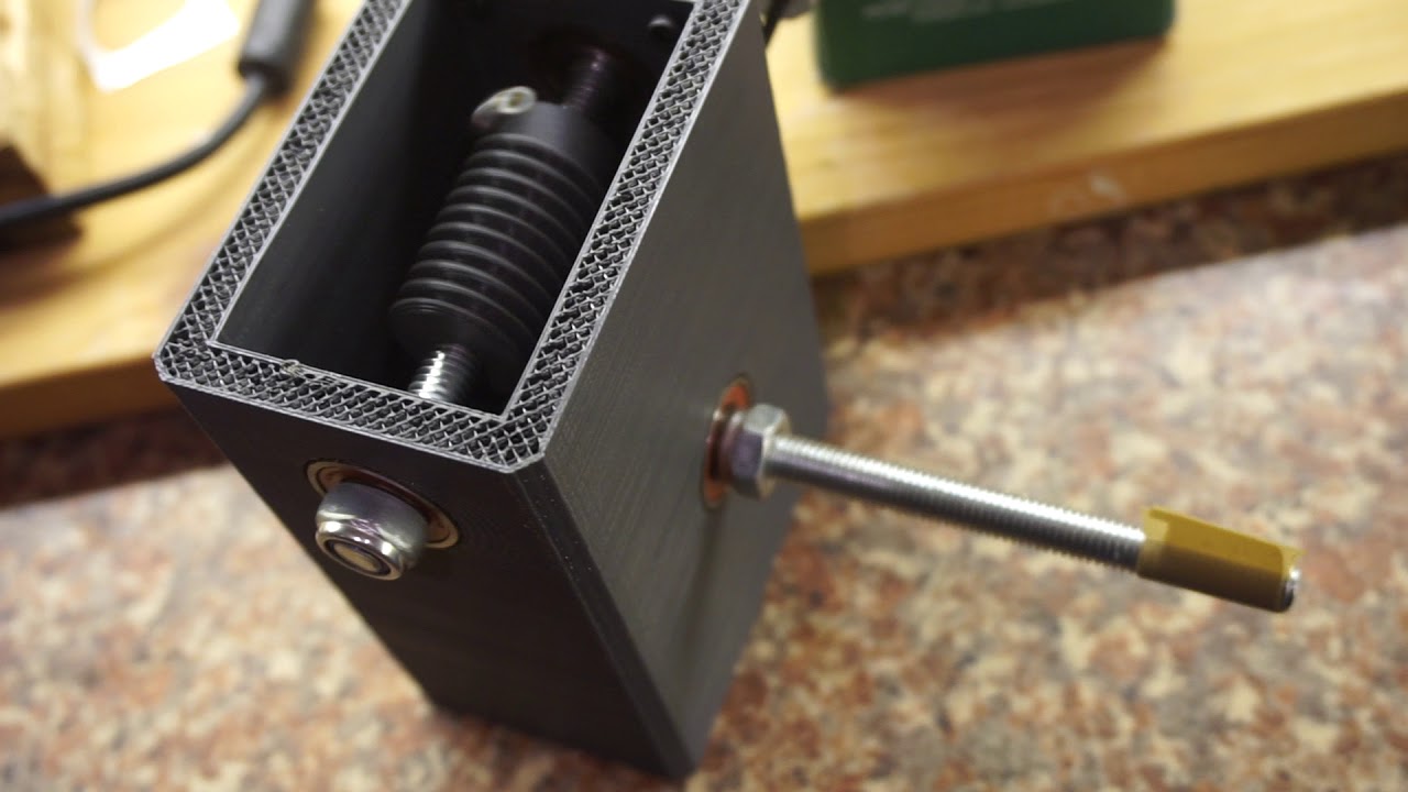 3d Printed NEMA 17 Worm gear box 60:1