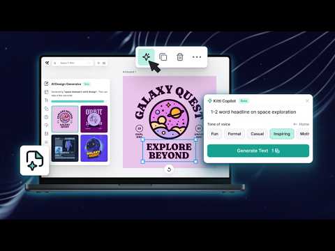 How To Use Kittl's Co Pilot and Design Generator | Full Demo With Examples