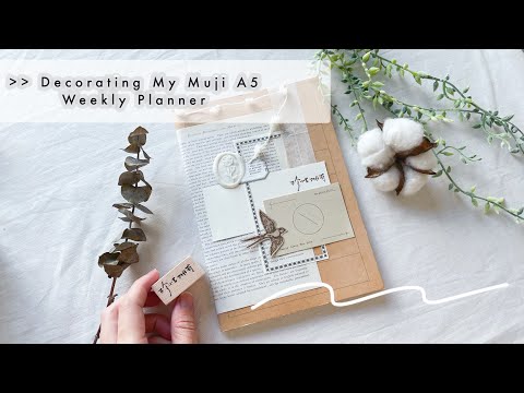 [11] Decorating My Muji A5 Weekly Planner | Studio Vlog | Journal With Me | 手帐生活