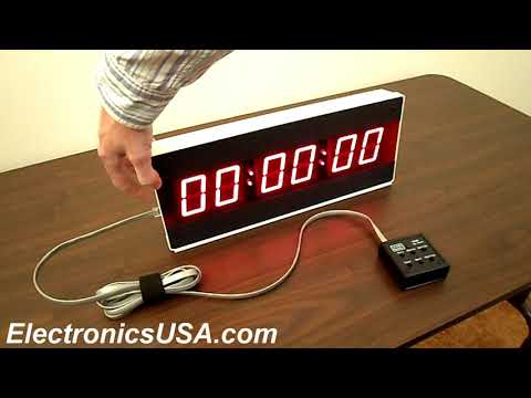 Digital Wall Clock with Countdown Timer - Switch Easily! Simple to use LED Clock Timer.